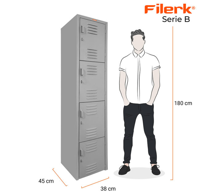 Serie B - Filerk - Lockers Metálicos - Gabinetes Metálicos